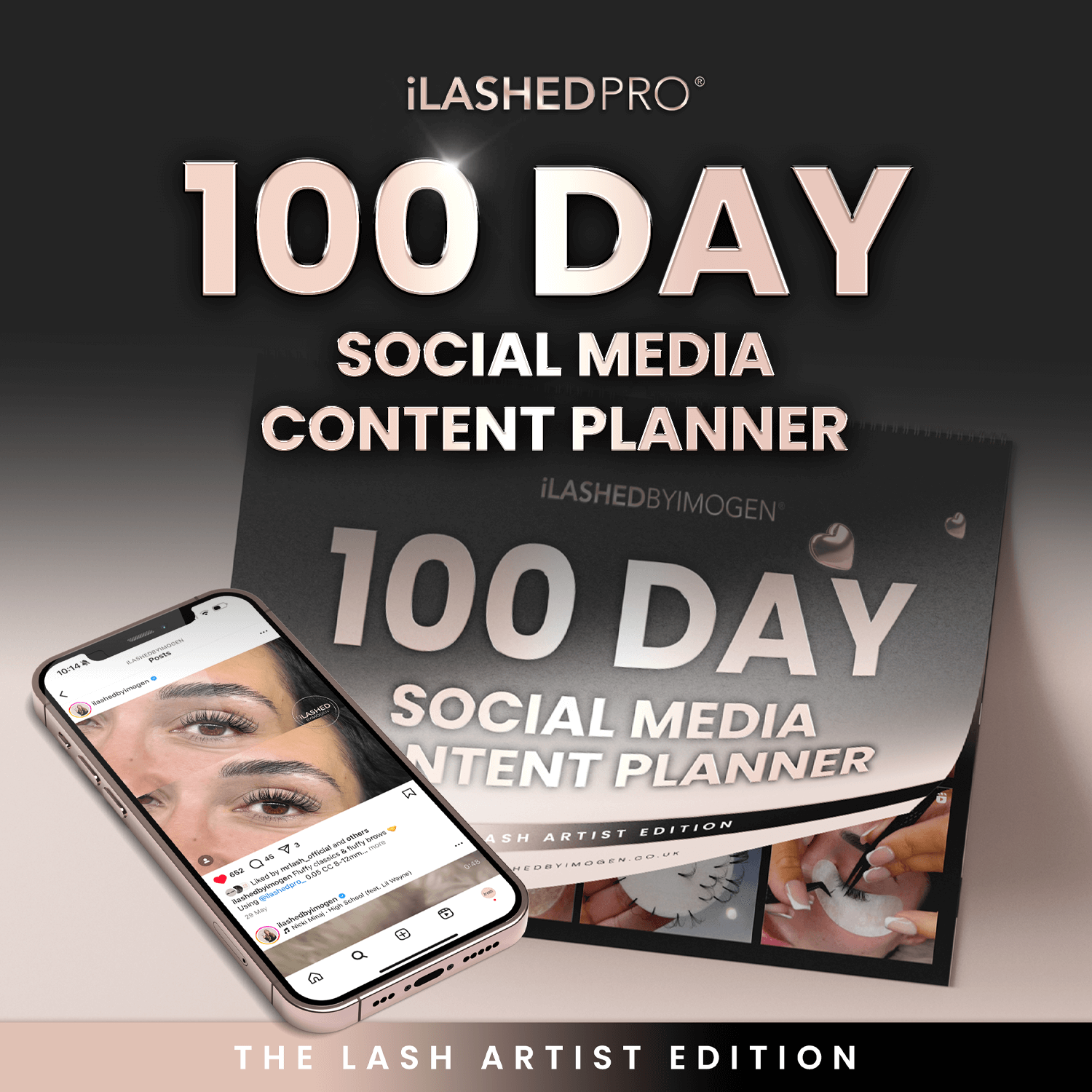 100 Day Content Planner eBook - iLashed by Imogen